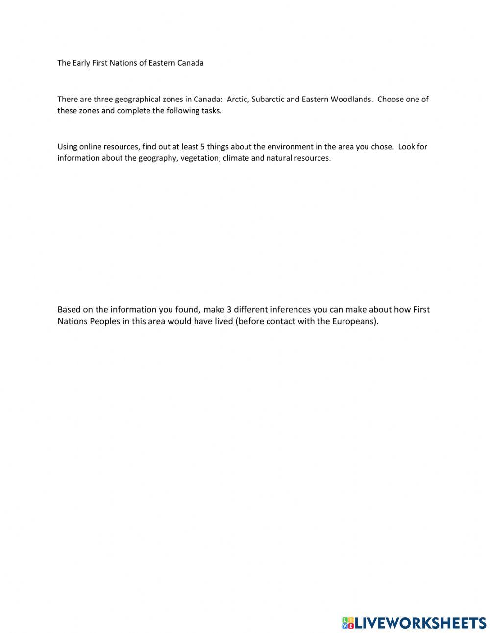 1010819 | Early First Nations and Geographical Zones