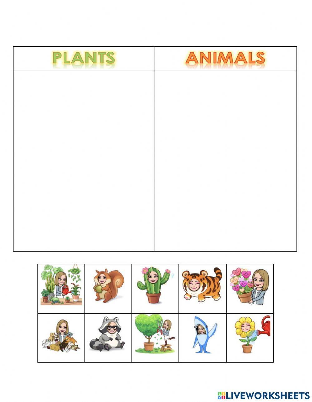 Flora & Fauna | Free Interactive Worksheets | 1011340