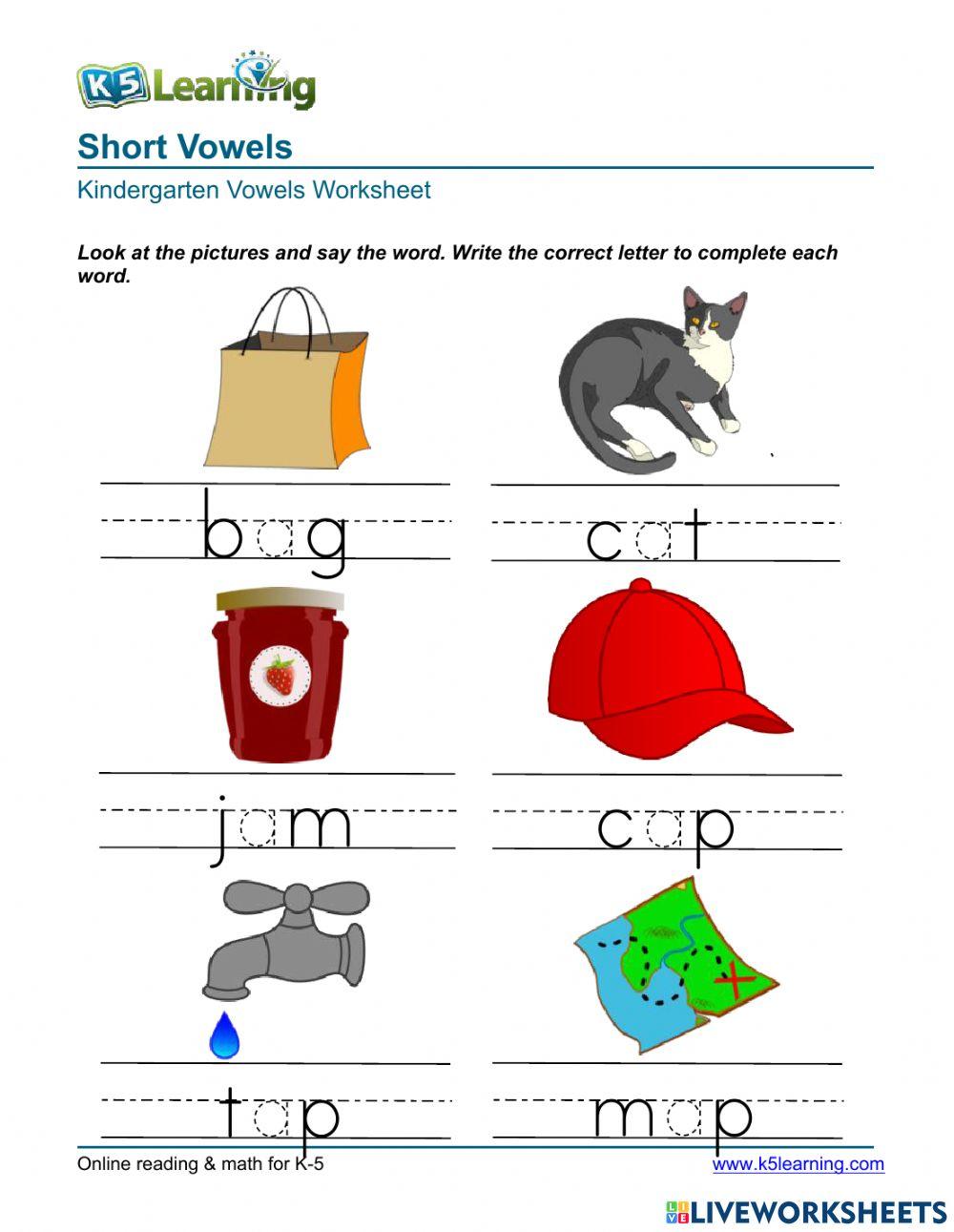vowel A cvc words online exercise for | Live Worksheets