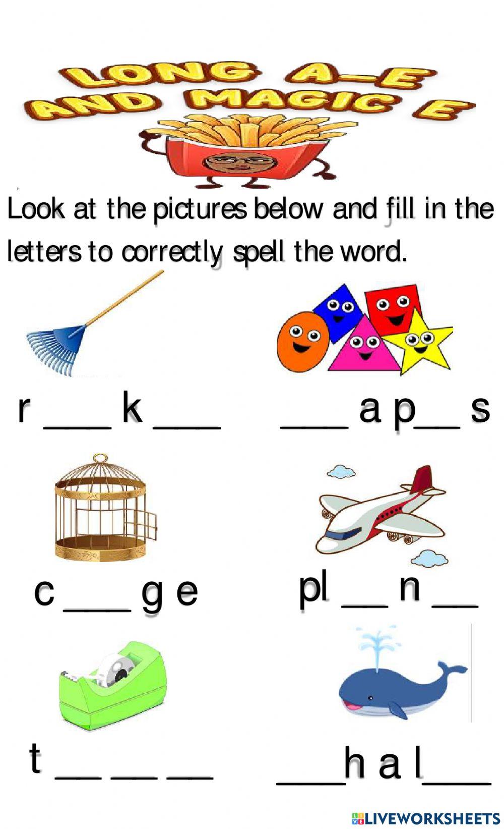 magic letters worksheet
