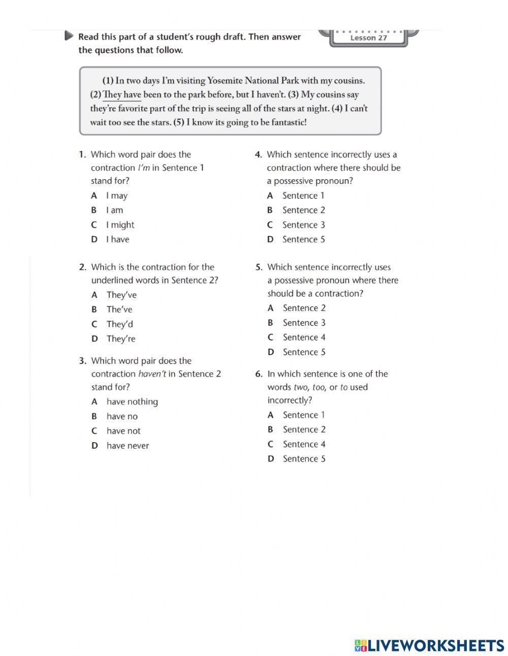 G4 - 27.2 worksheet | Live Worksheets
