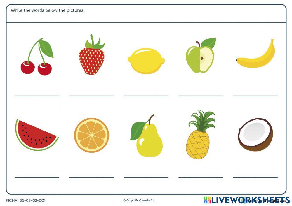 FRUITS online exercise for Grade 3 | Live Worksheets