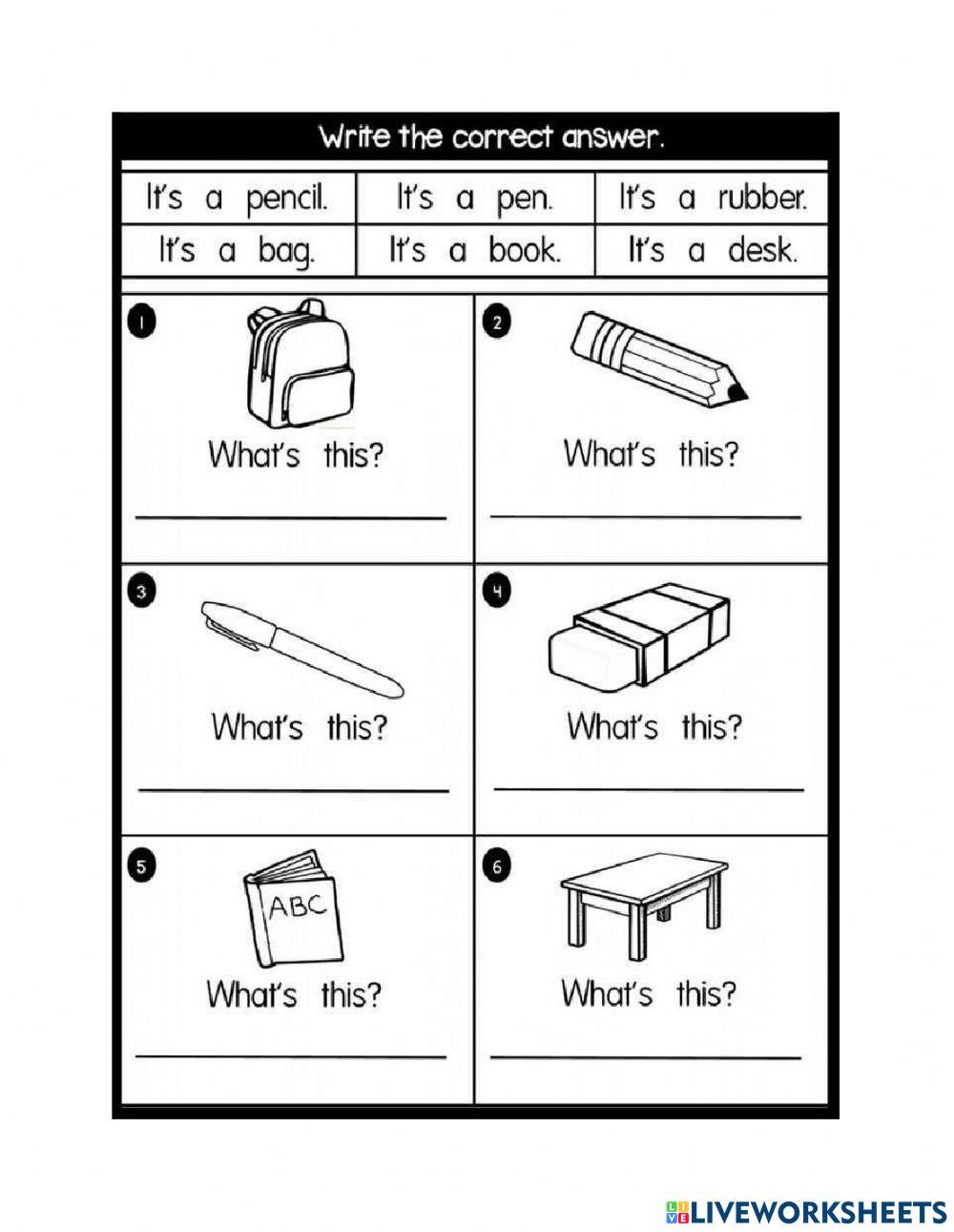 At School online worksheet for Year 1 | Live Worksheets