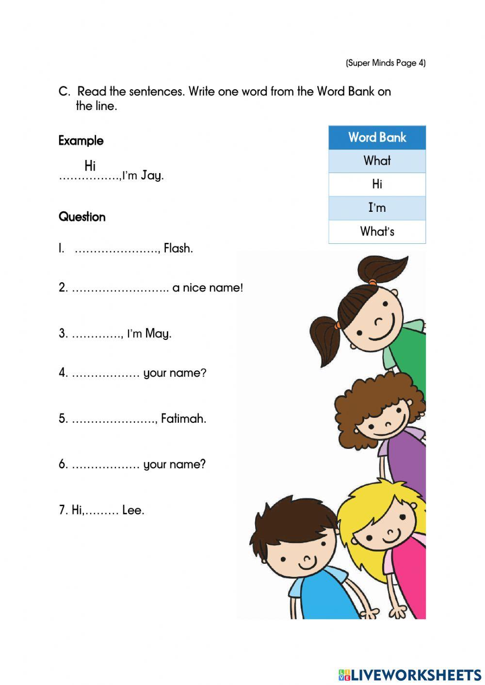 Superminds Unit 0 (Friends) worksheet | Live Worksheets