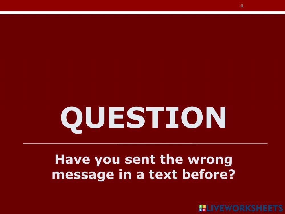 Text Message Etiquette - Part 2 worksheet | Live Worksheets