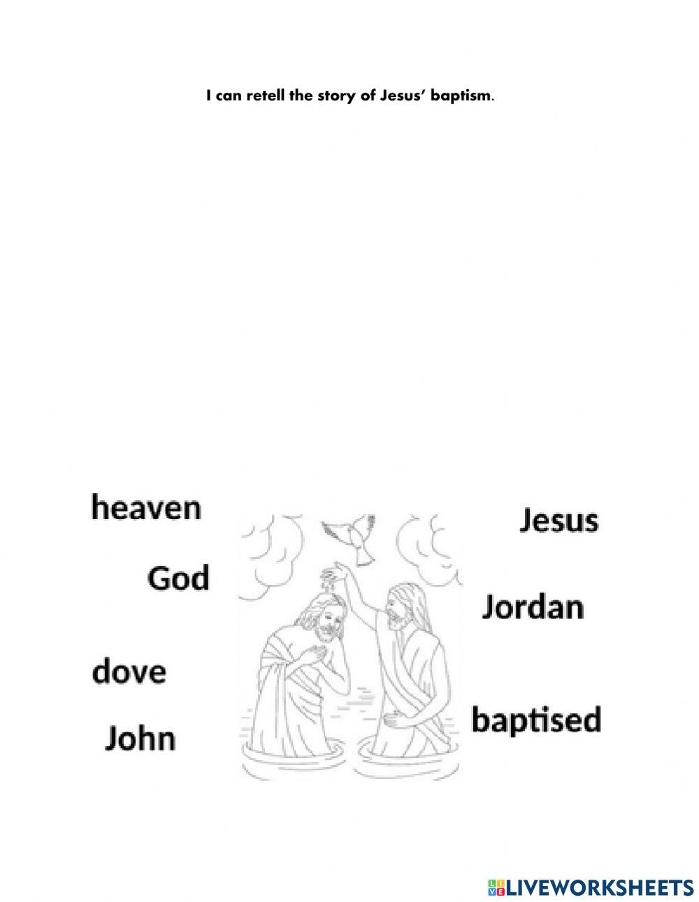 Jesus Baptism | Free Interactive Worksheets | 6596901