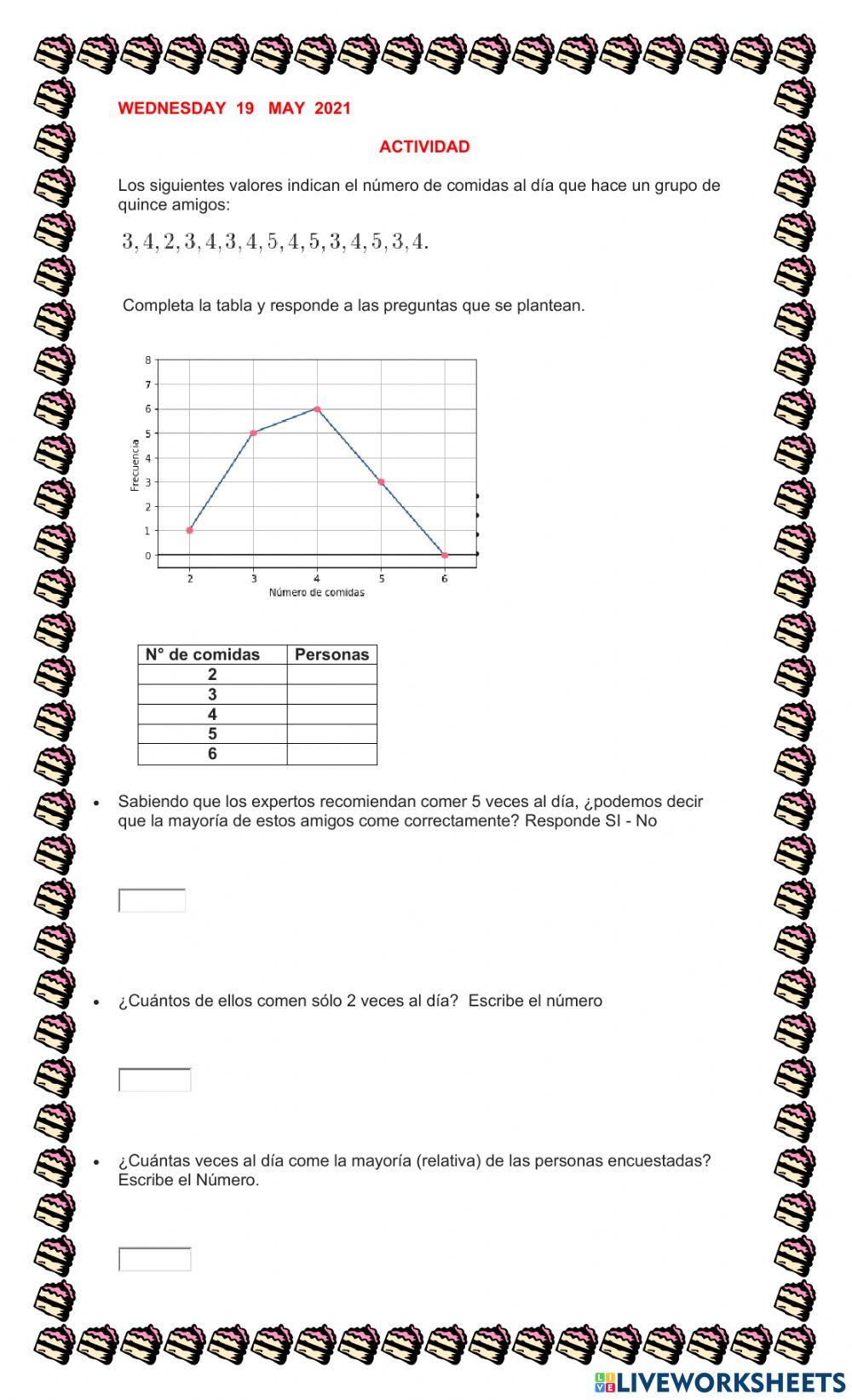 DIAGRAMA LINEAL online exercise for | Live Worksheets