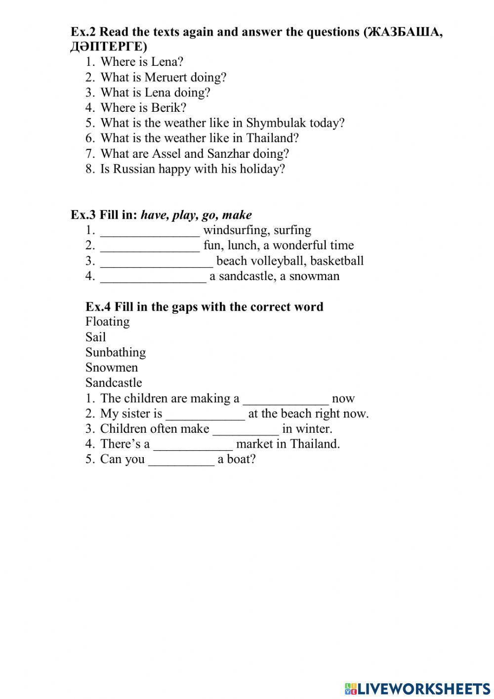 Weather forecast interactive exercise for 5 | Live Worksheets