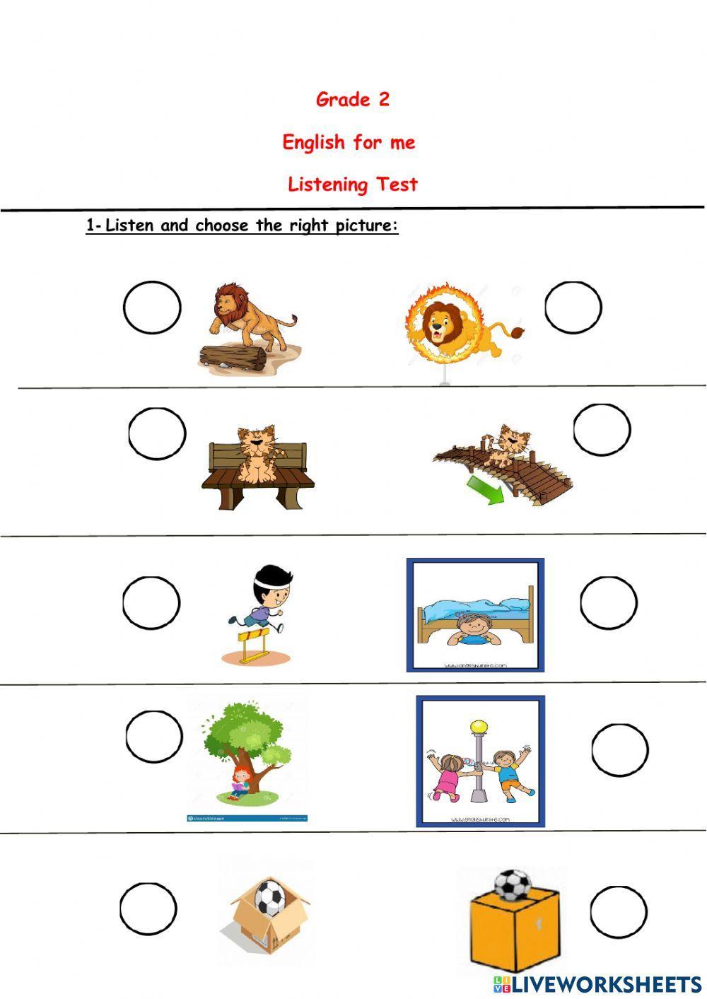 1013760 Grade 2 Listening Test Eman 1013760-grade-2-listening-test-eman