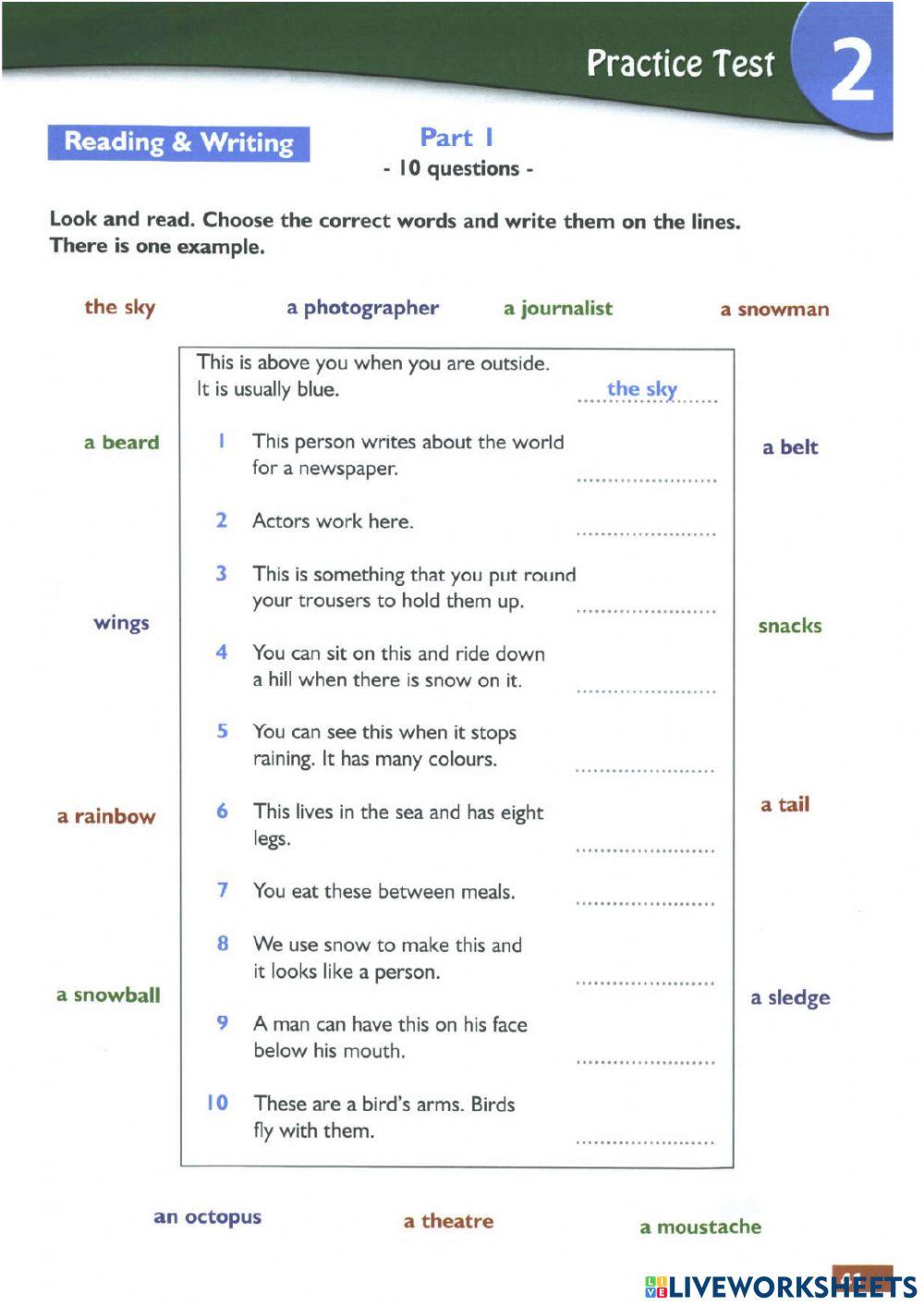 6597413 | Flyers. Succeed. Part 1 R-W. Test 2 | Le Thi