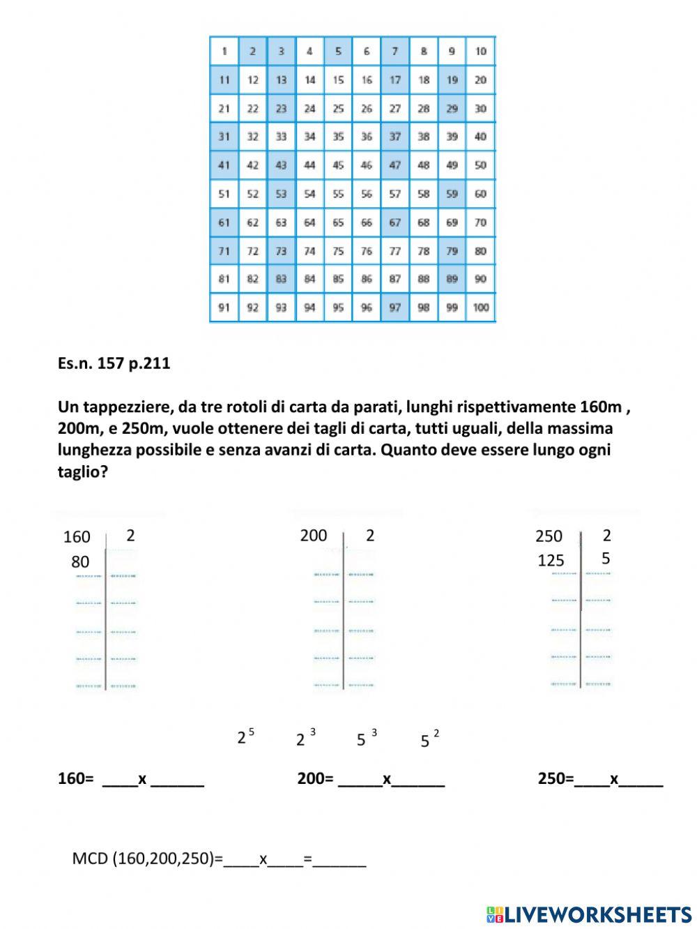 MCD mcm e probl… | Free Interactive Worksheets | 1014982