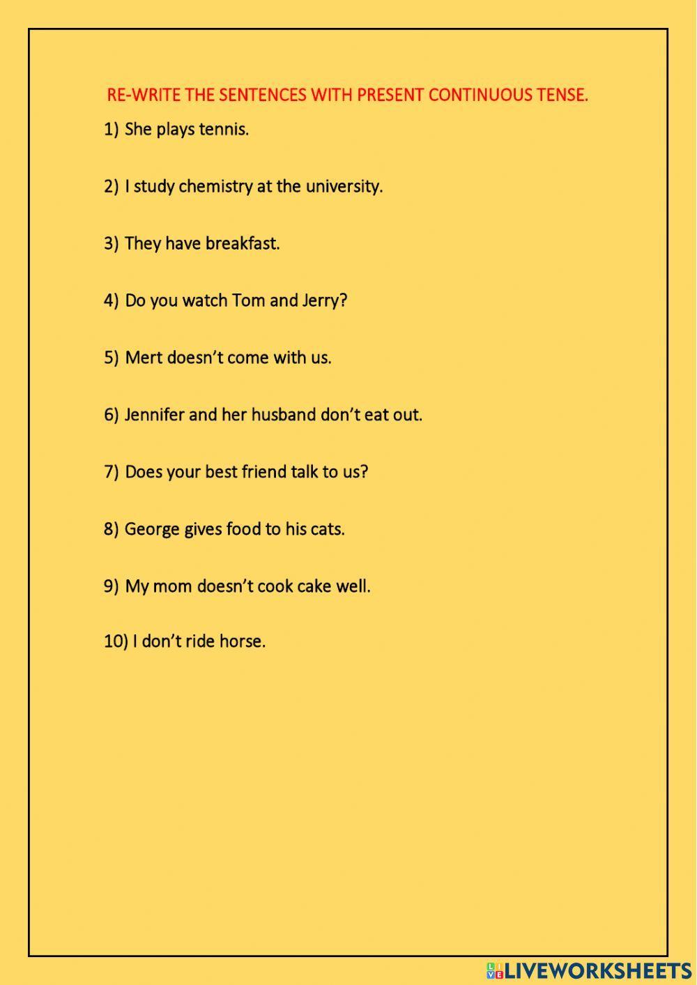 Present Continuous Tense Online Worksheet For Grade 5 Live Worksheets present-continuous-tense-online-worksheet-for-grade-5-live-worksheets