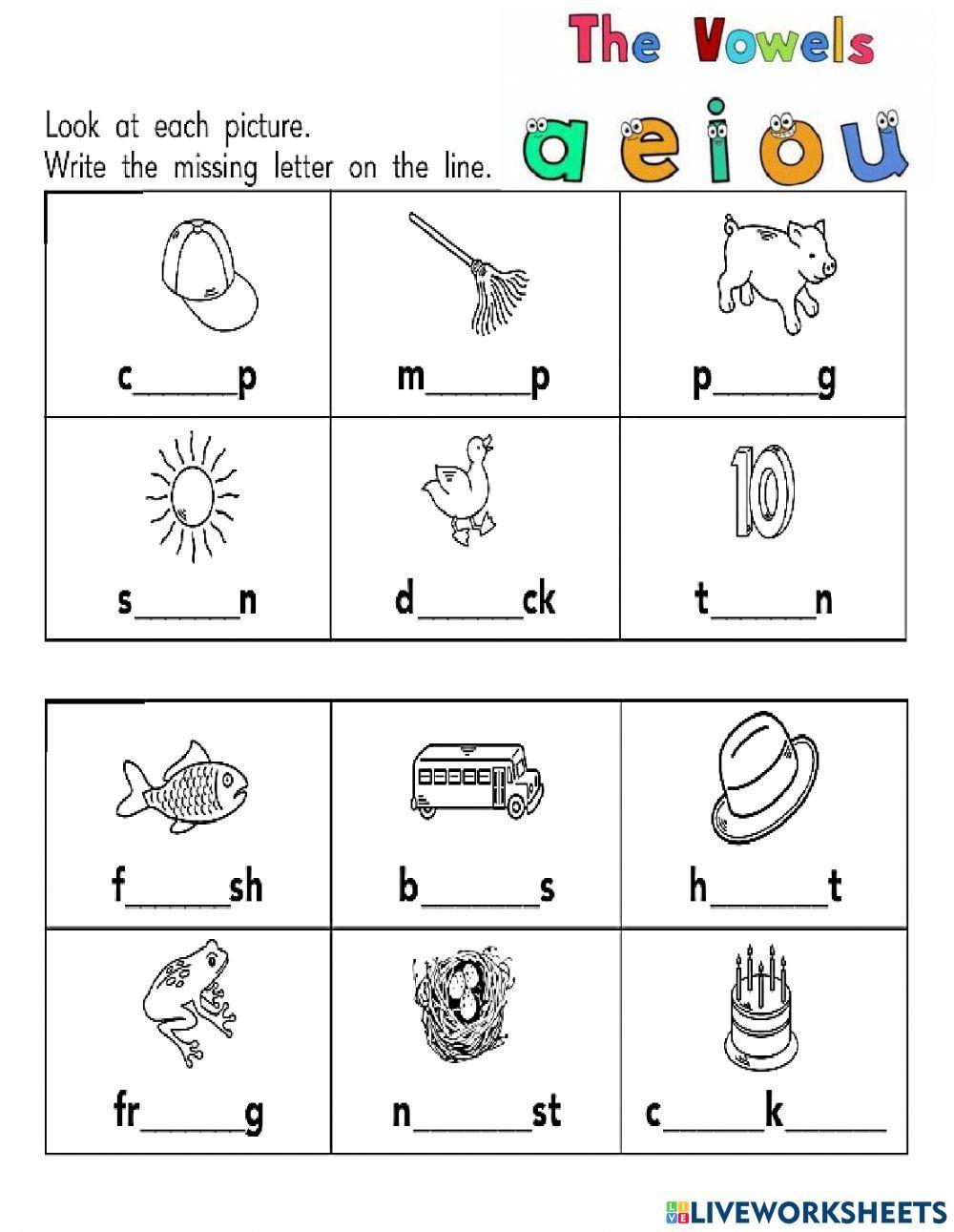 964066 | The vowels | Ms.Patrice | LiveWorksheets