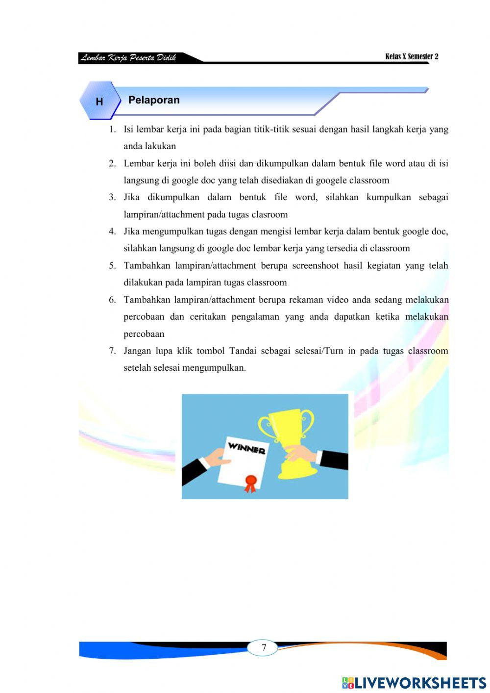 Hukum kekekalan energi mekanik worksheet | Live Worksheets