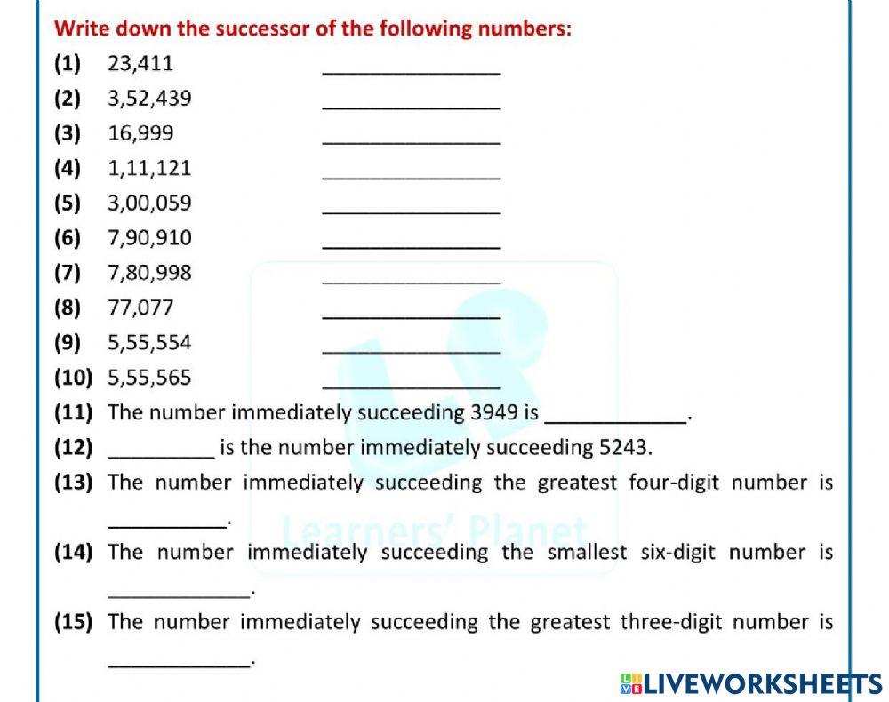 4992636 | successor of the given number | Anusha Gireesh
