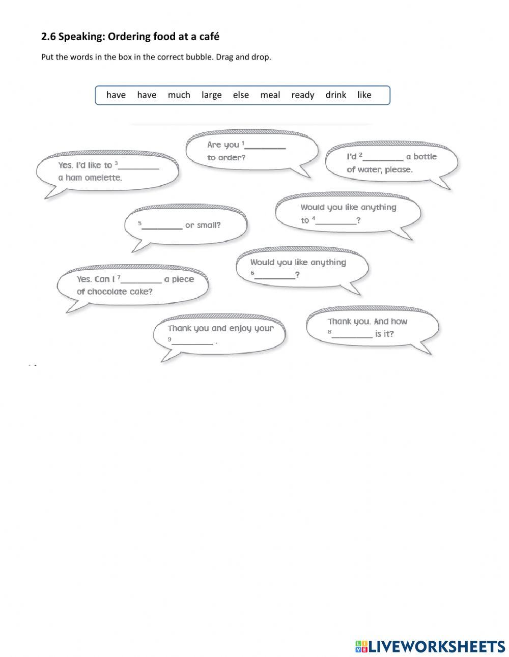 Ordering food 964779 | monacojluciana | Live Worksheets