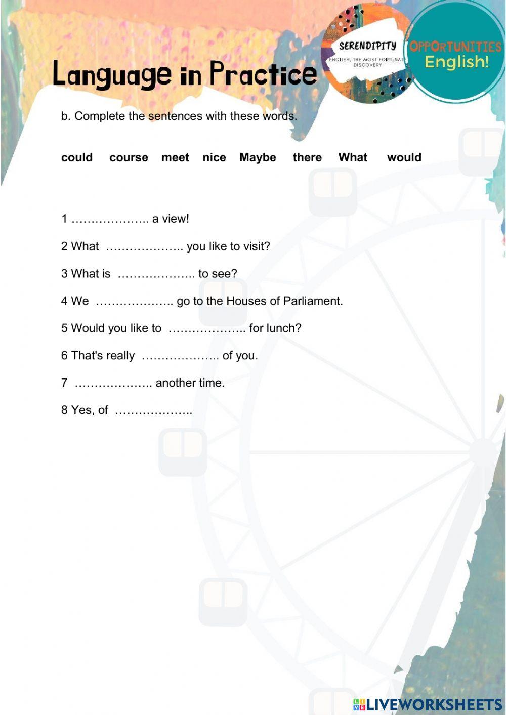 Practical Engli… | Free Interactive Worksheets | 965111