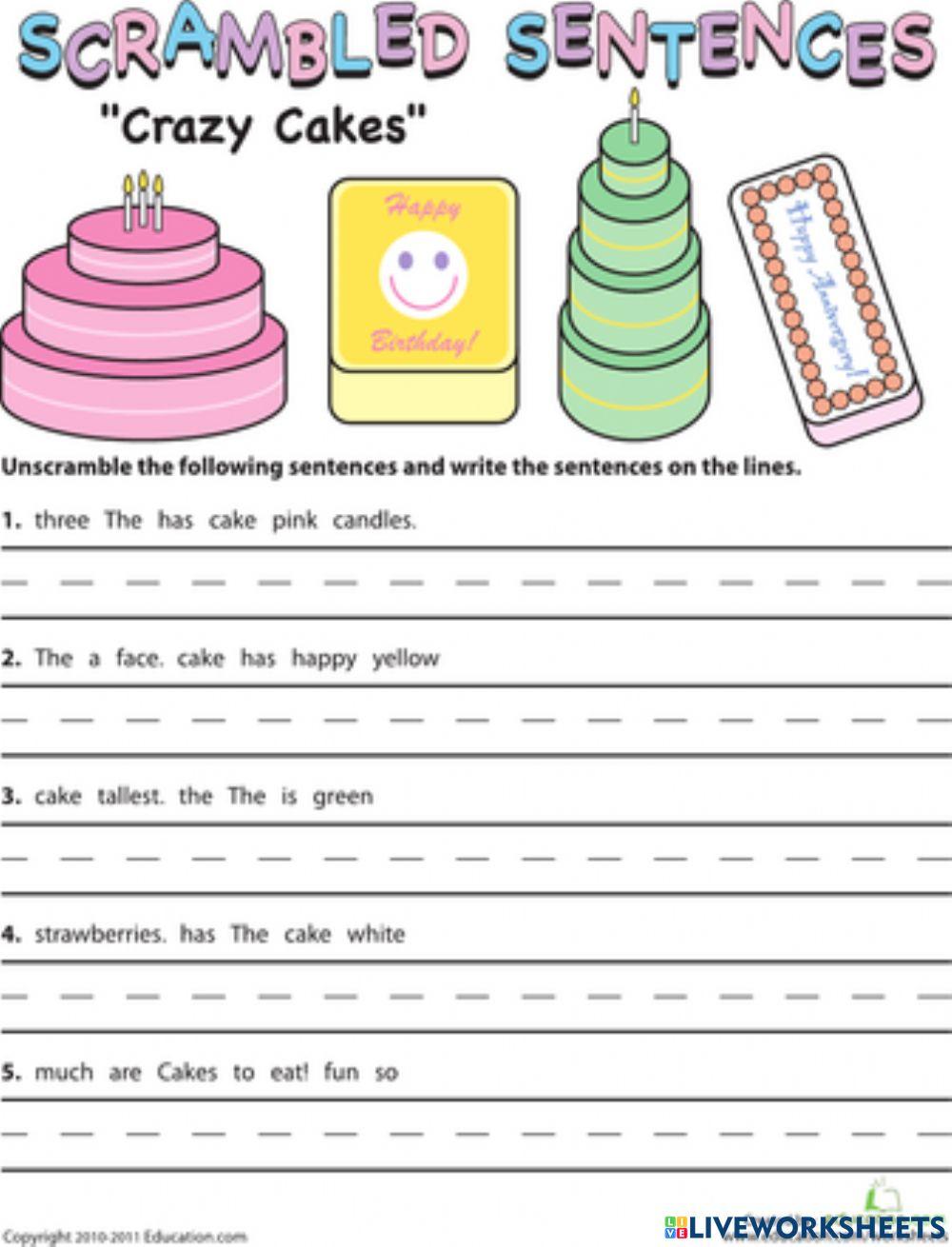 Jumbled Sentenc… | Free Interactive Worksheets | 4994634