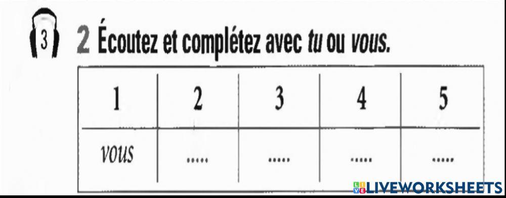 Tutoyer ou vouv… | Free Interactive Worksheets | 965717