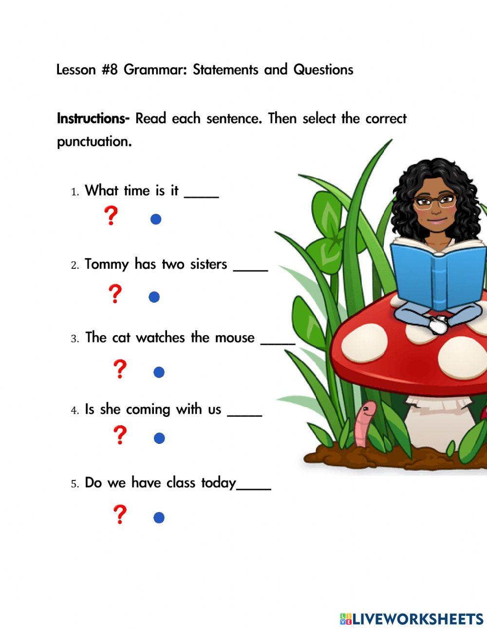 STATEMENTS AND QUESTIONS EXERCISE -2 4993295 | Maricarmen