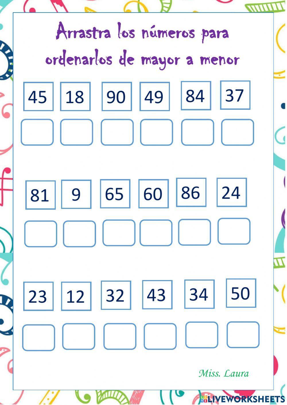 Ordenar Los Numeros Del Al 10 Worksheet Live Worksheets, 49% OFF Ordenar Los Numeros Del Al 10 Worksheet Live Worksheets, 49% OFF