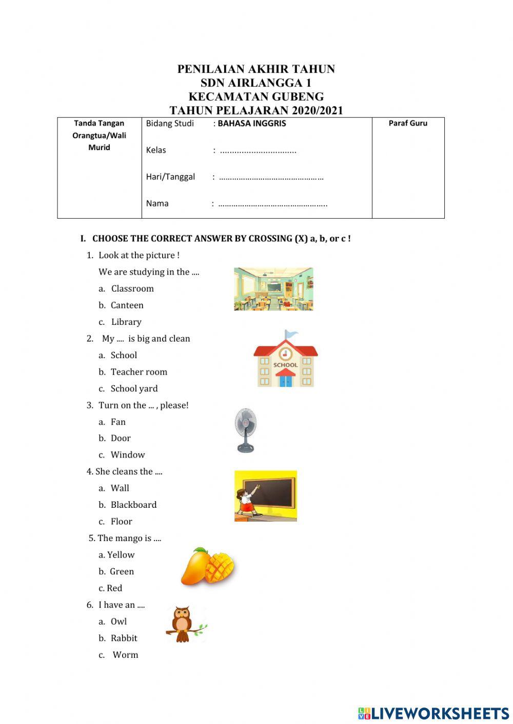 Pat II 2021-2021 worksheet | Live Worksheets