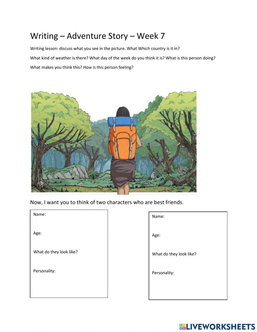 DIS English Writing prompts worksheet | Live Worksheets