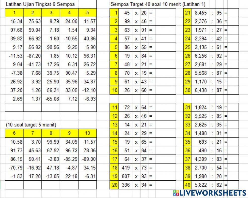 Latihan ujian t… | Free Interactive Worksheets | 1044023