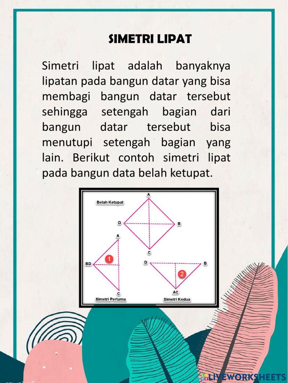 Simetri 1017168 | atika santi rosana | LiveWorksheets