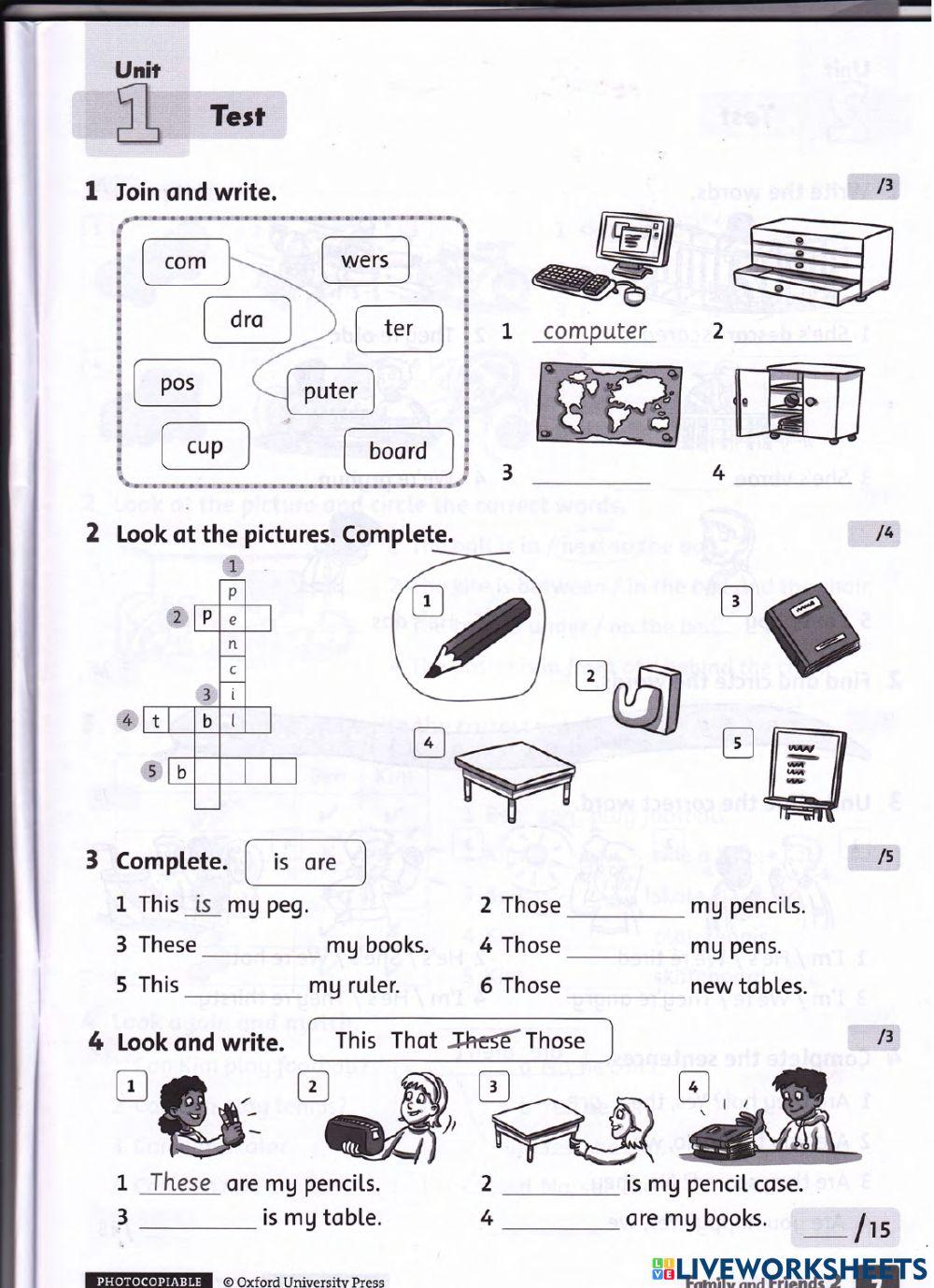 FAMILY AND FRIENDS 1 - UNITS 1, 2 AND 3 REVISION 6600209