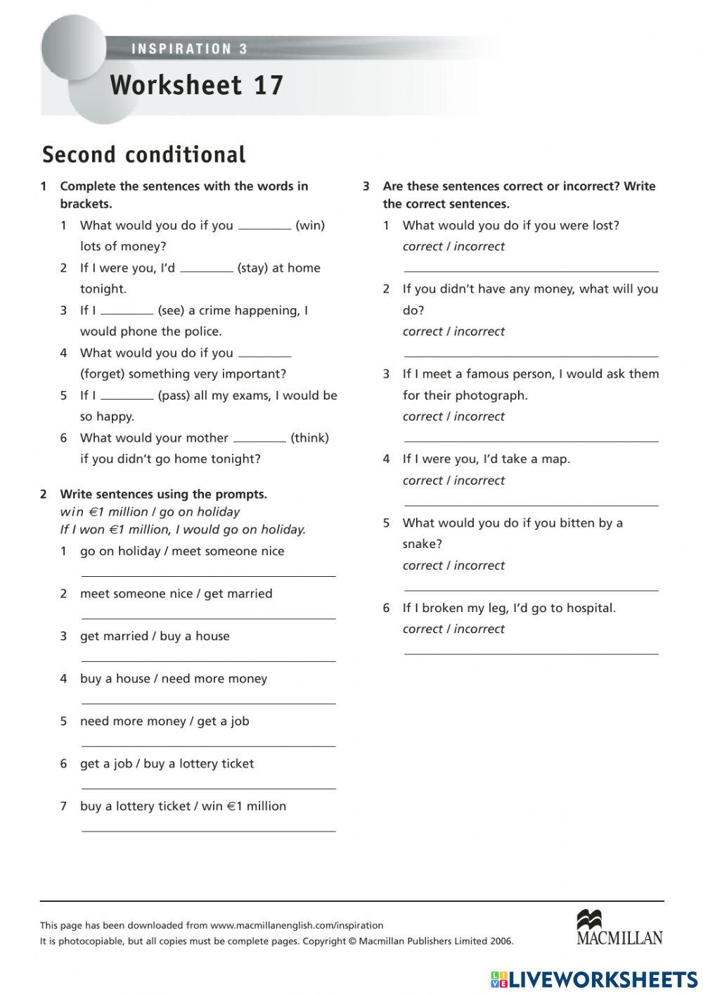 Second Conditio… | Free Interactive Worksheets | 5023906
