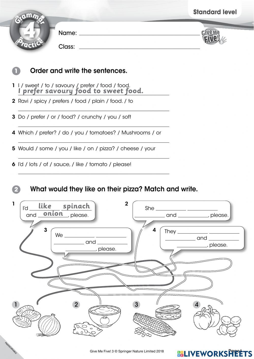 5024160 | WORKSHEETS- GIVE ME FIVE 3 (unit 4)