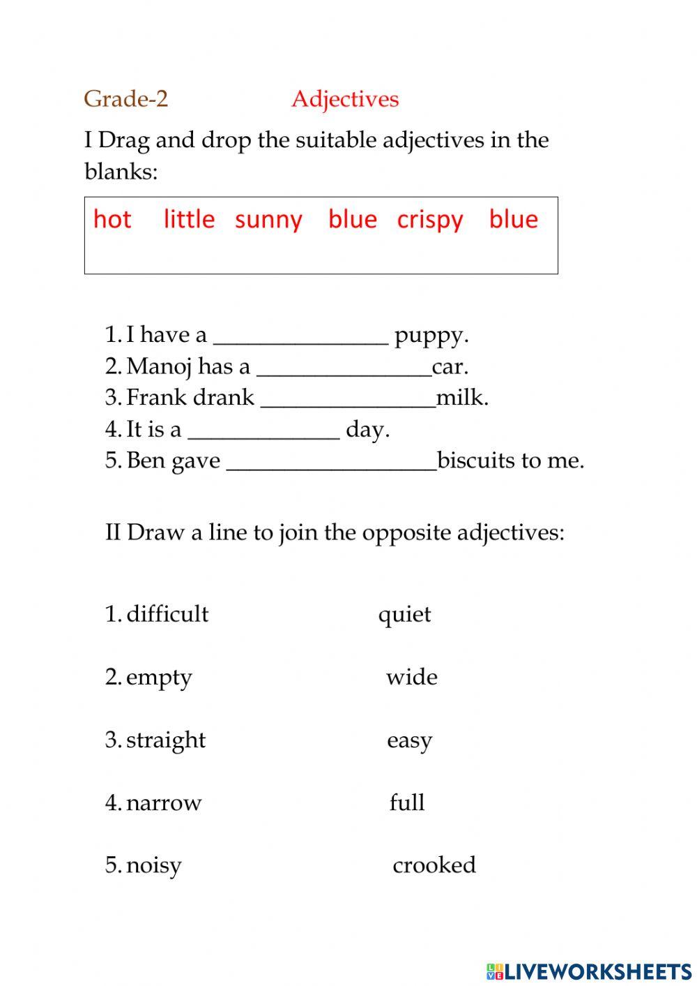 sheeli | Adjectives New 1018287 | LiveWorksheets