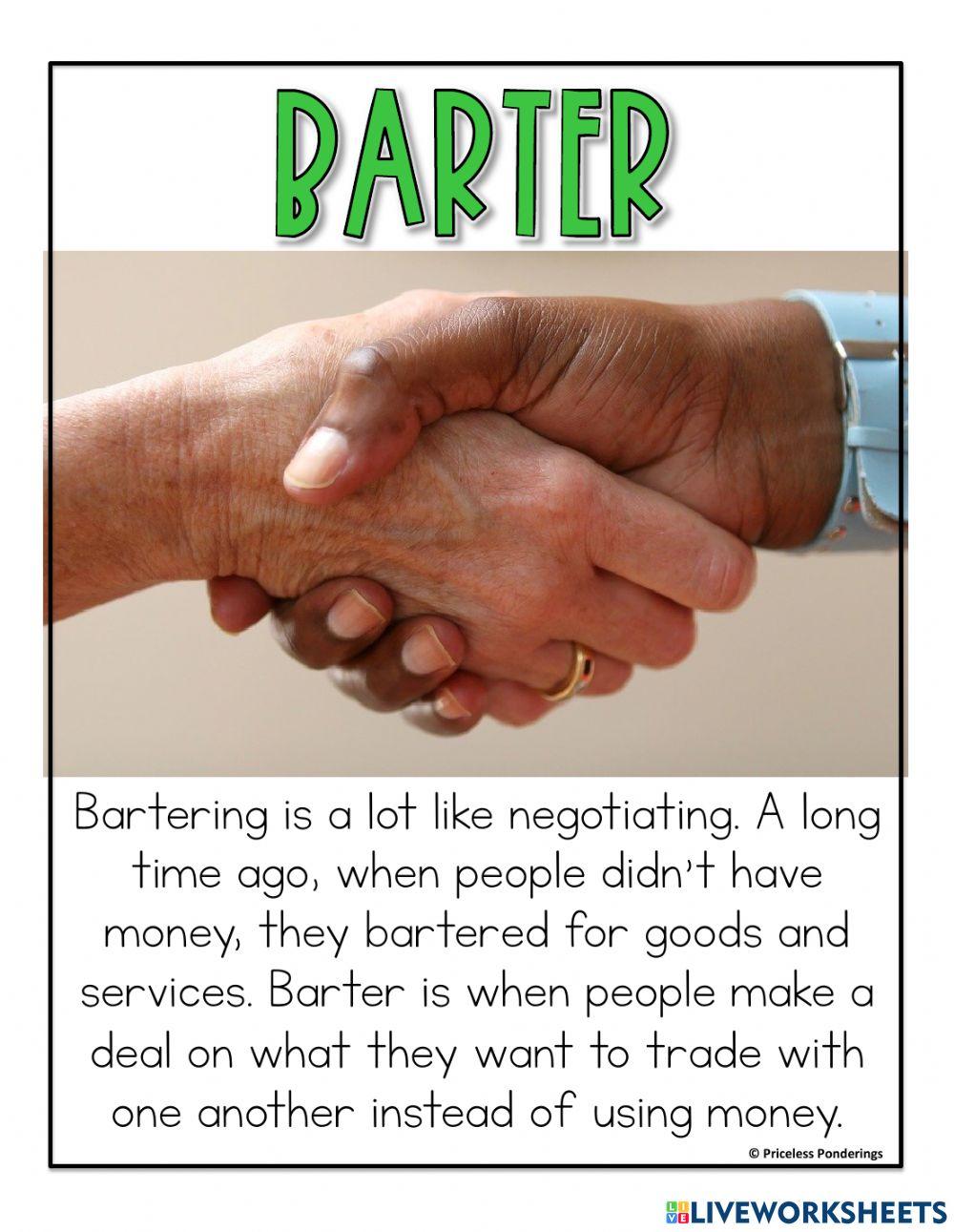 BARTER AND TRADE 5024421 | Malu Santori | Live