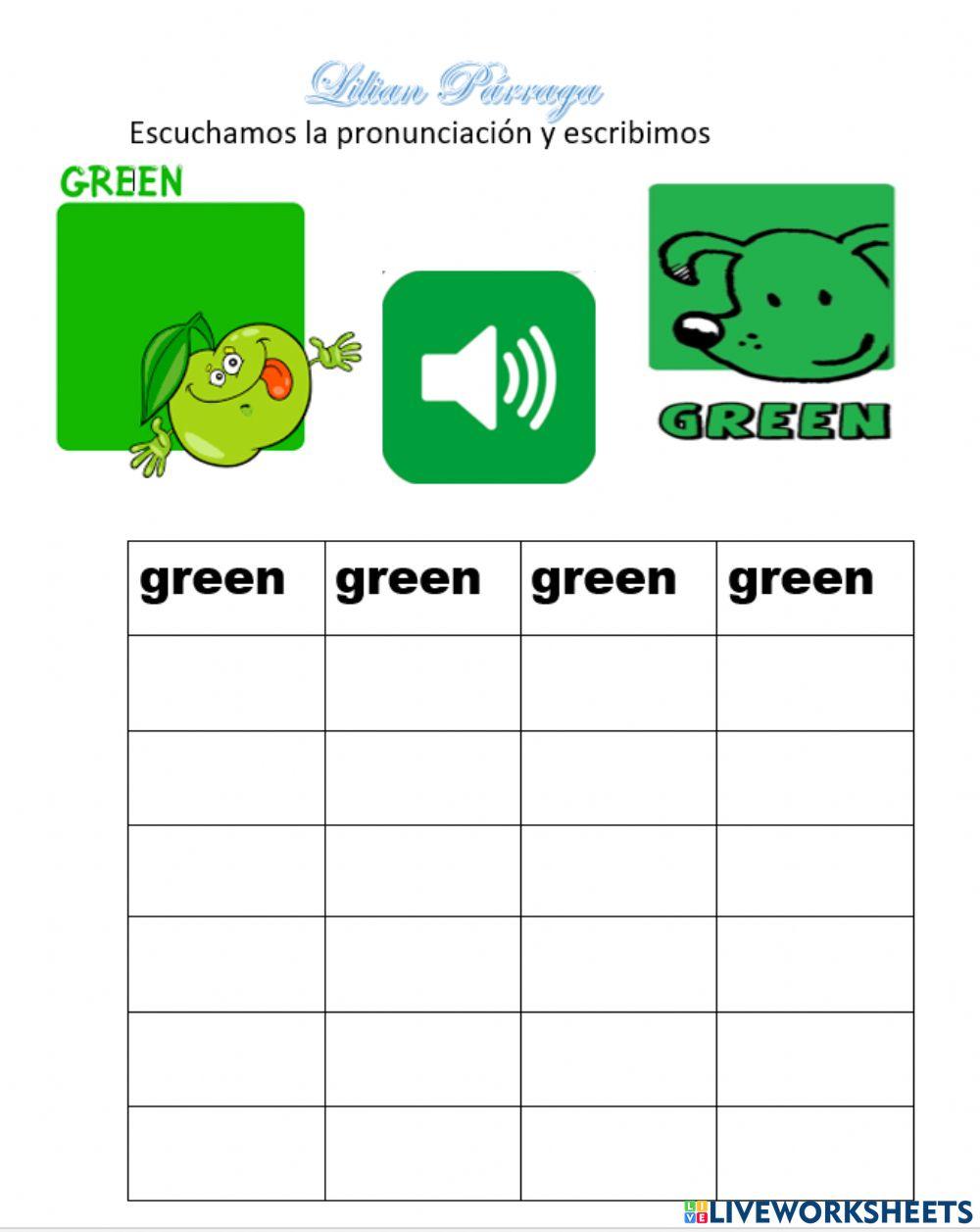 1018764 | Color verde en ingles | lilian parraga