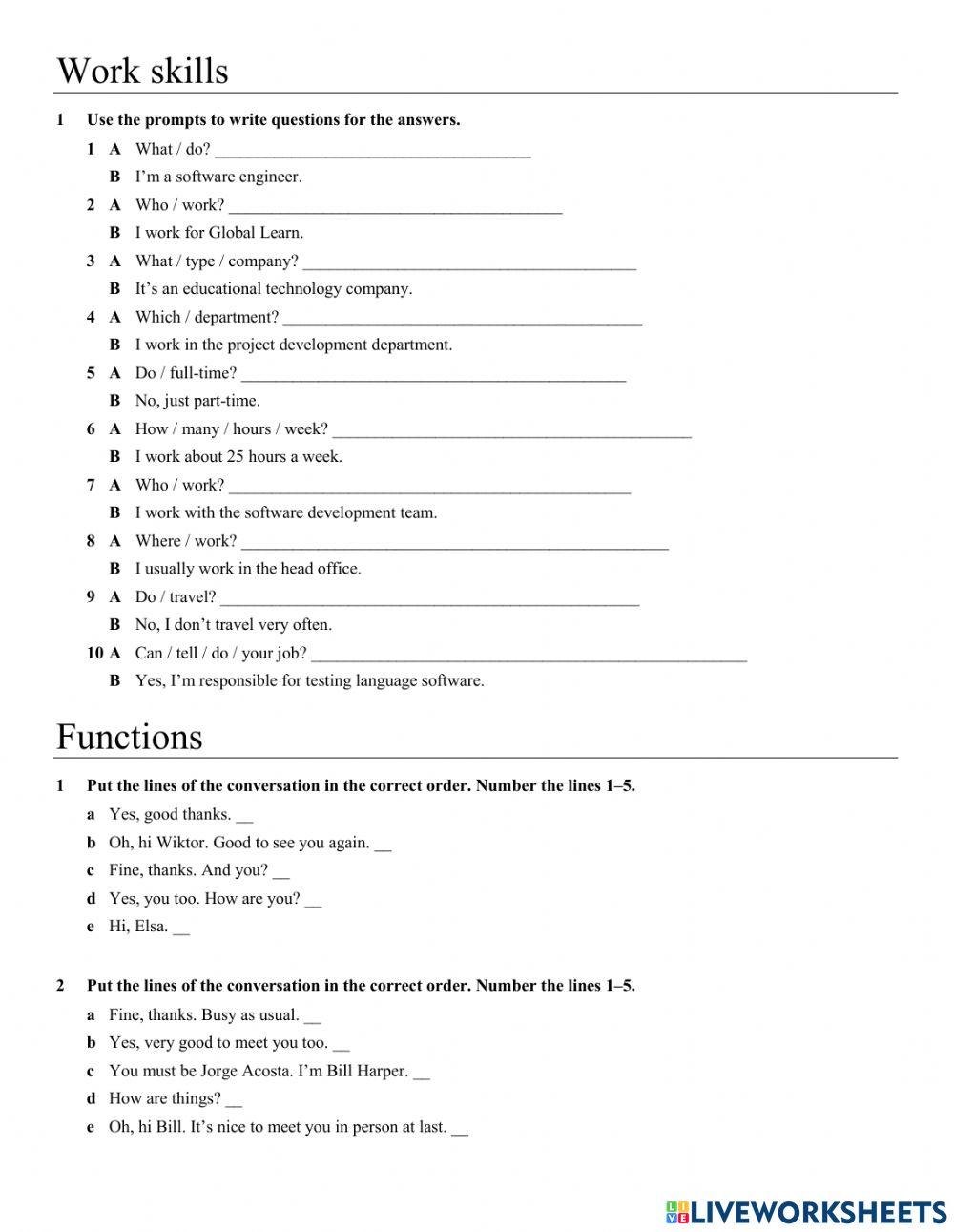 Unit 1 Test interactive exercise | Live Worksheets
