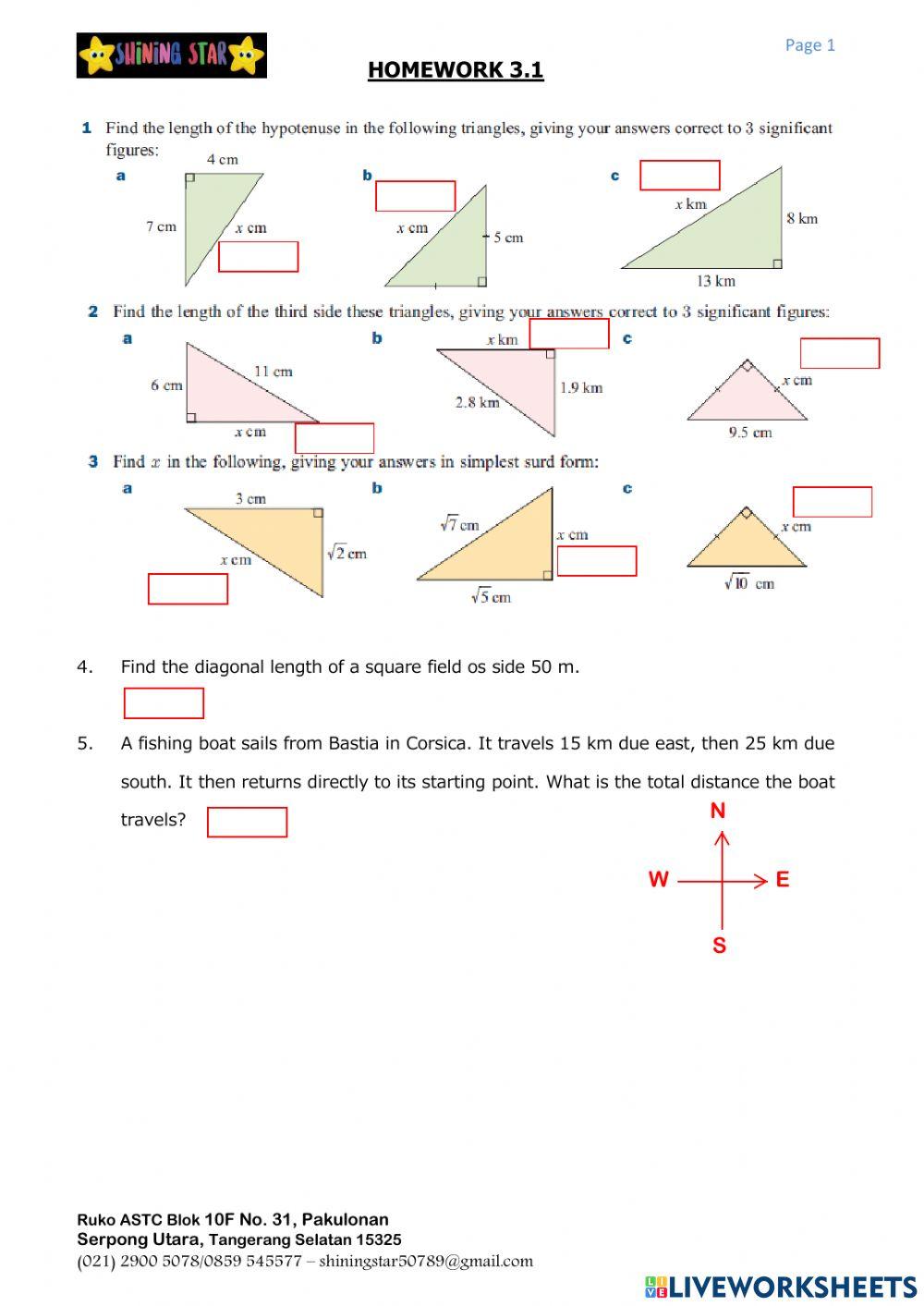 Pythagorean Theorem Practice Worksheet Live Worksheets, 55% OFF Pythagorean Theorem Practice Worksheet Live Worksheets, 55% OFF