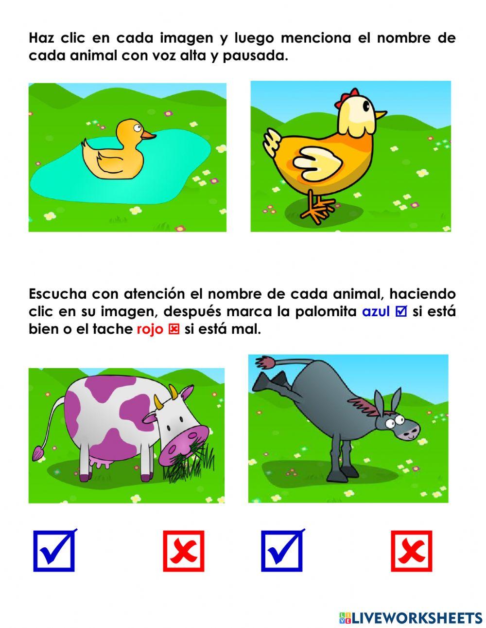 Ejemplo ficha interactiva interactive worksheet | Live Worksheets