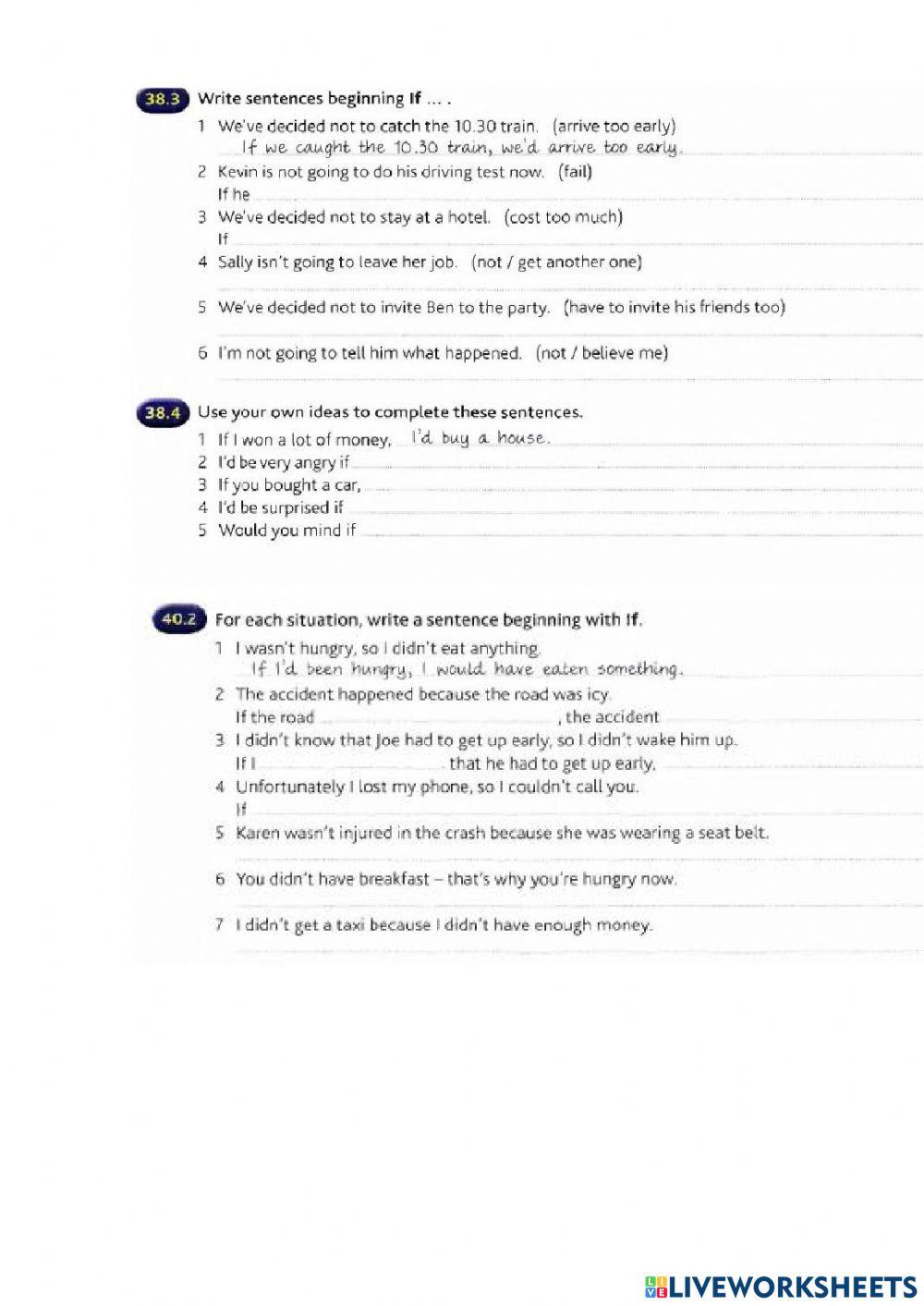 conditionals | Free Interactive Worksheets | 5025275
