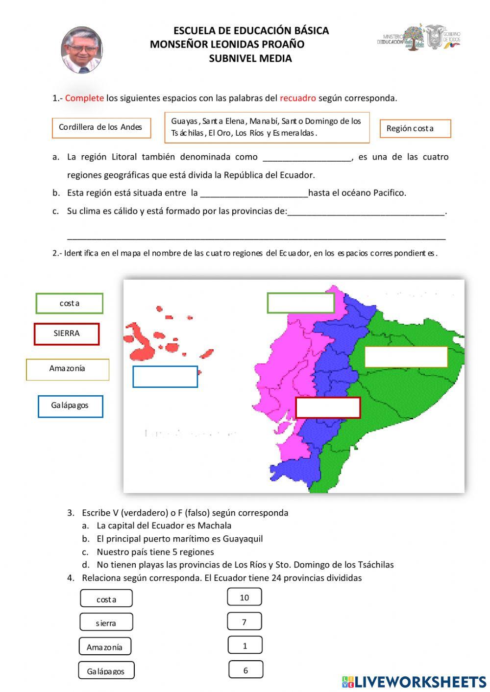 Ecuador online exercise for MEDIA | Live Worksheets