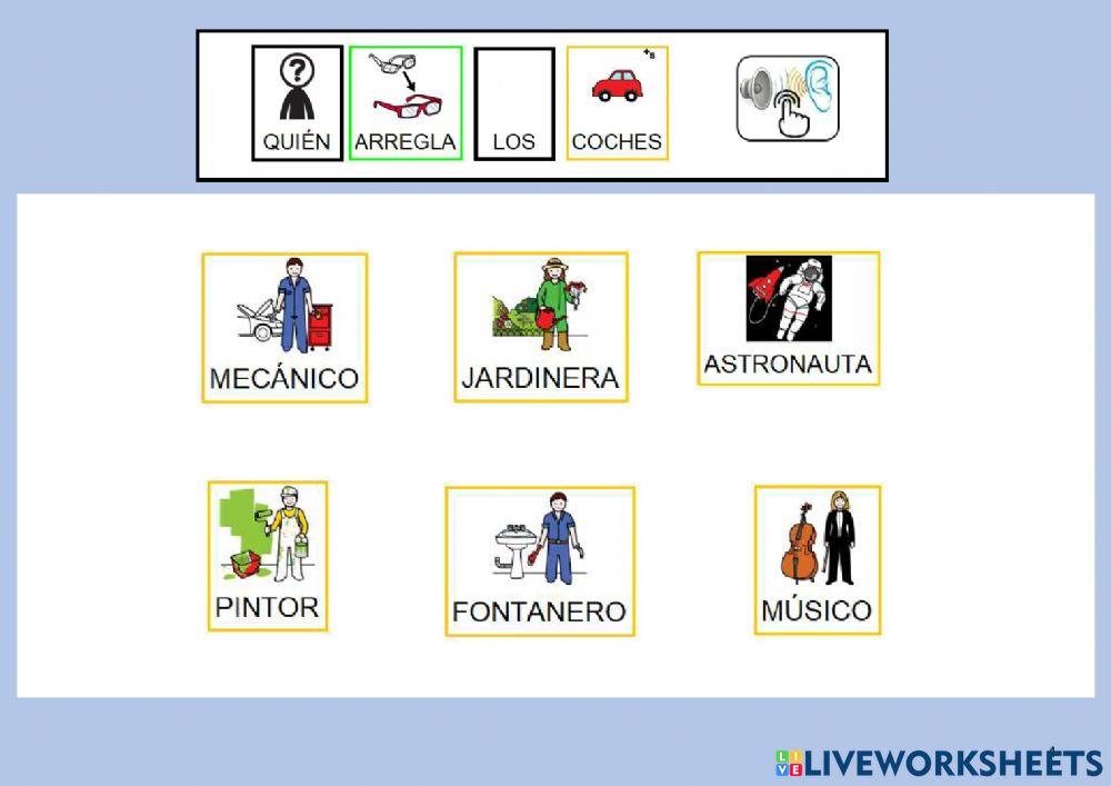 Las profesiones… | Free Interactive Worksheets | 1020943