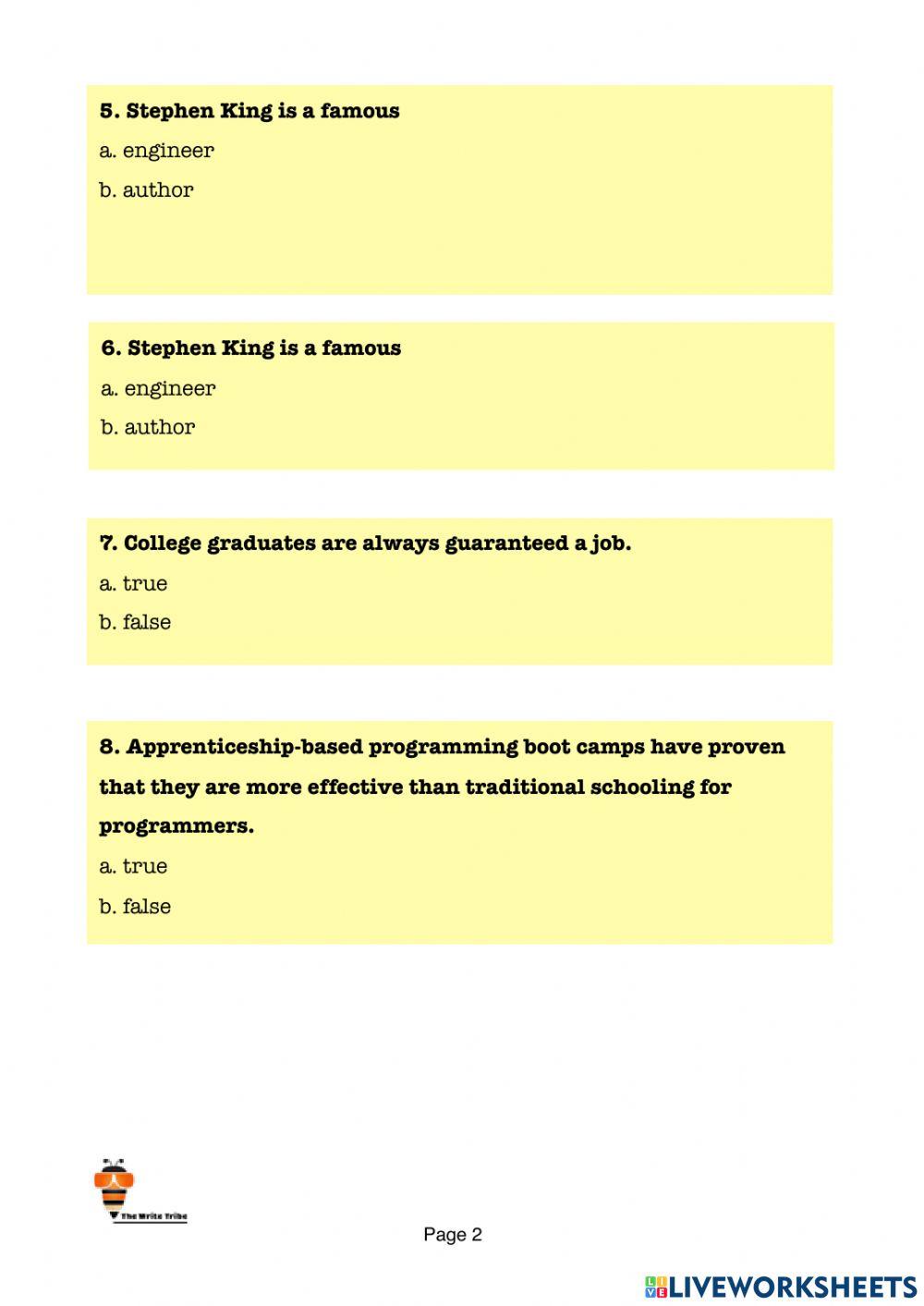 2021 Week 27 SEC-F part 1 worksheet | Live Worksheets