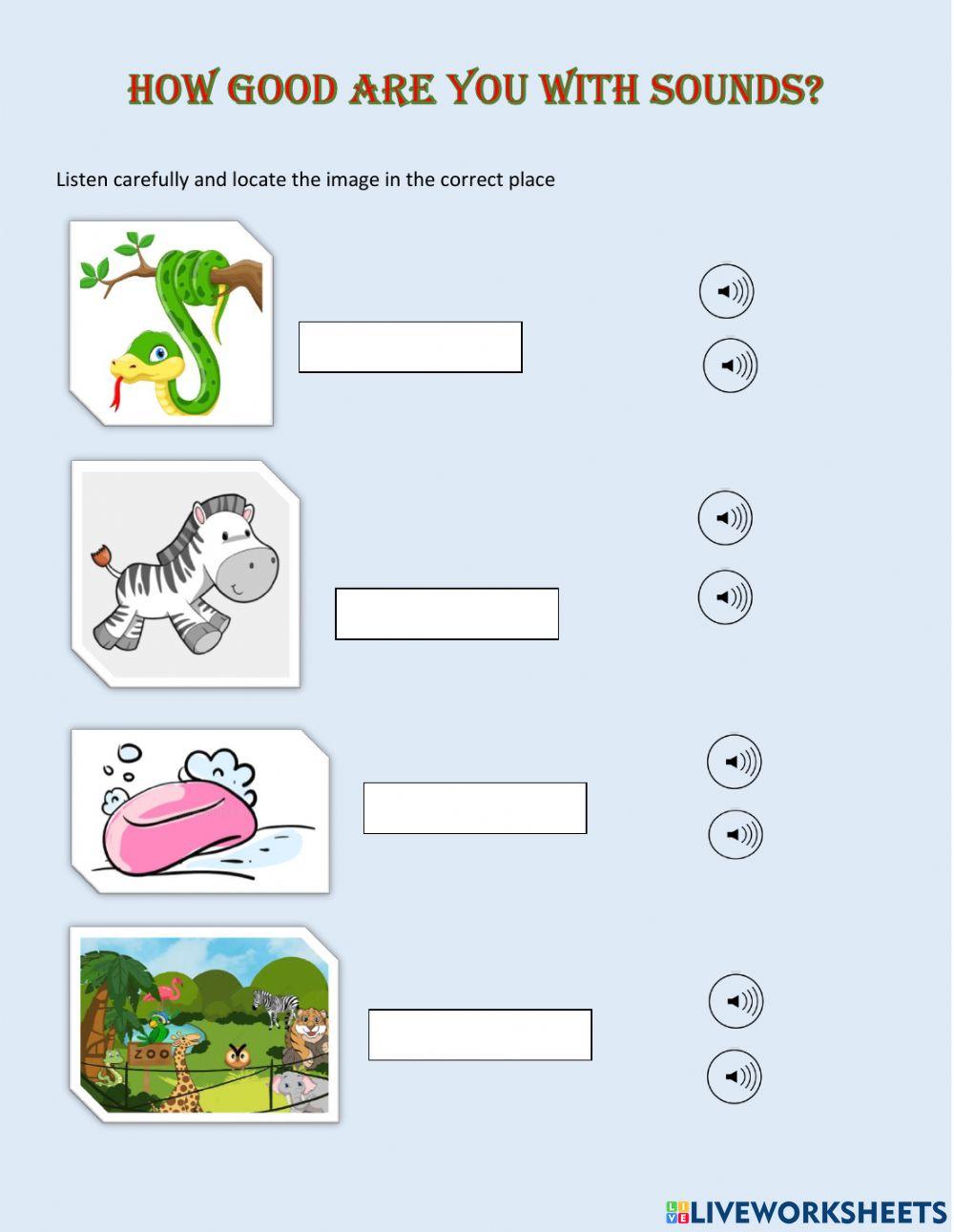 How good are you with sounds? worksheet | Live Worksheets