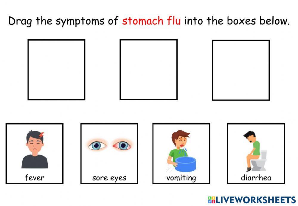 Symptoms of illness 1 worksheet | Live Worksheets