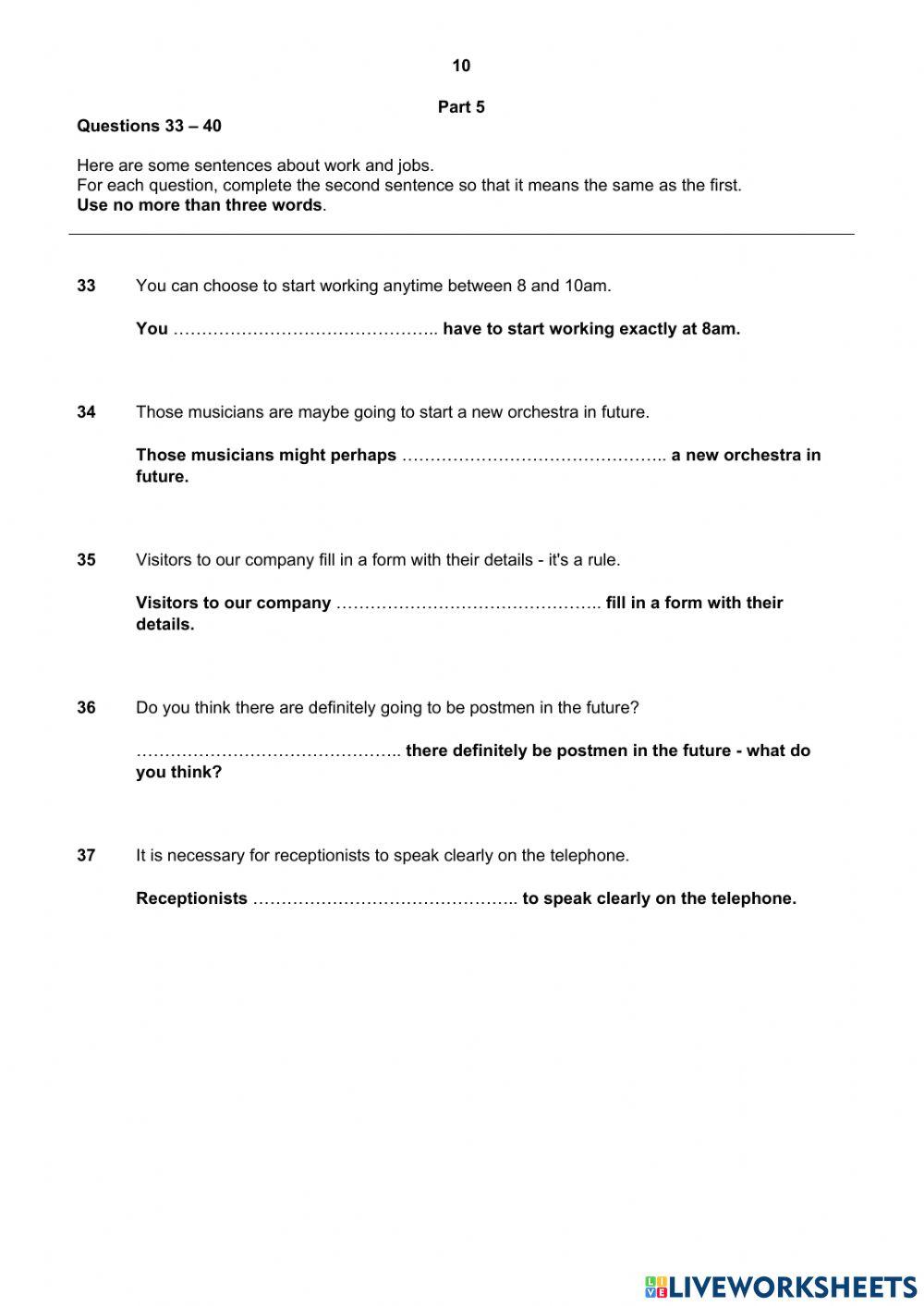 TEST UNIT 5-EMP… | Free Interactive Worksheets | 6602108