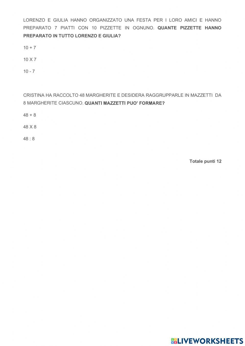 Verifica finale… | Free Interactive Worksheets | 1022847