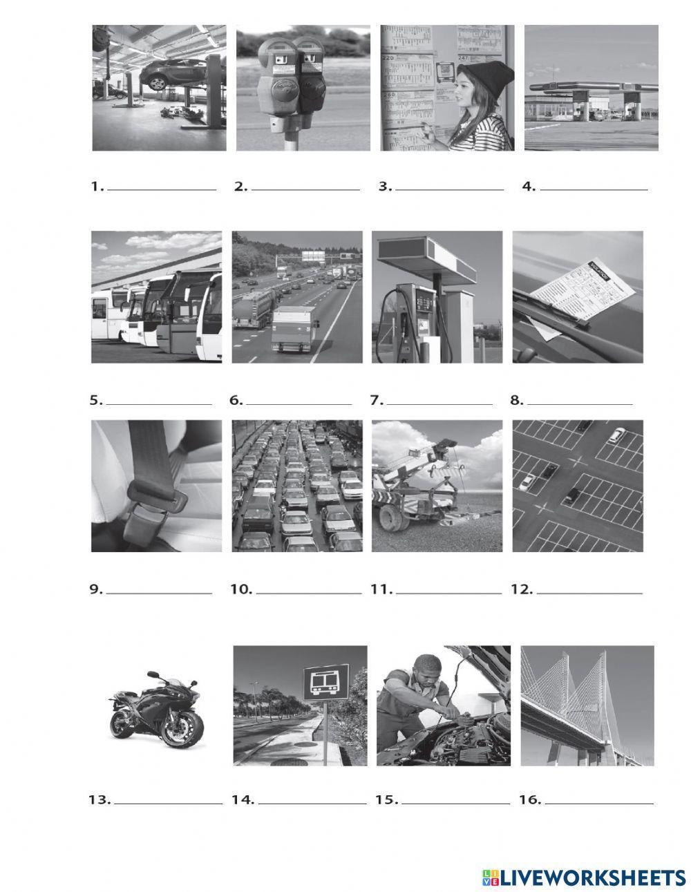 UNIT 7. TRANSPORTATION. BUILDING TOEIC | LiveWorksheets