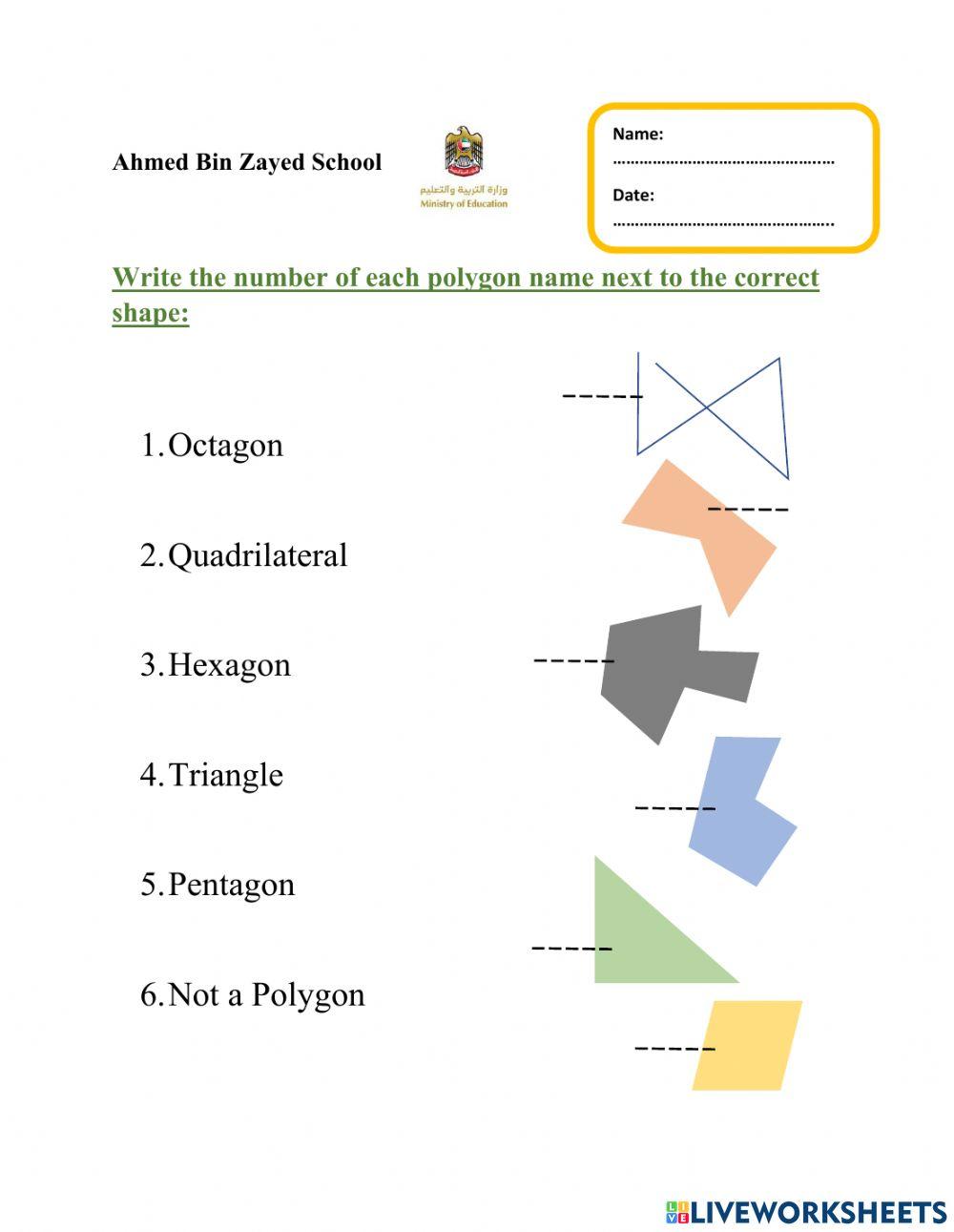 Polygons | shaikha al derei | Live Worksheets