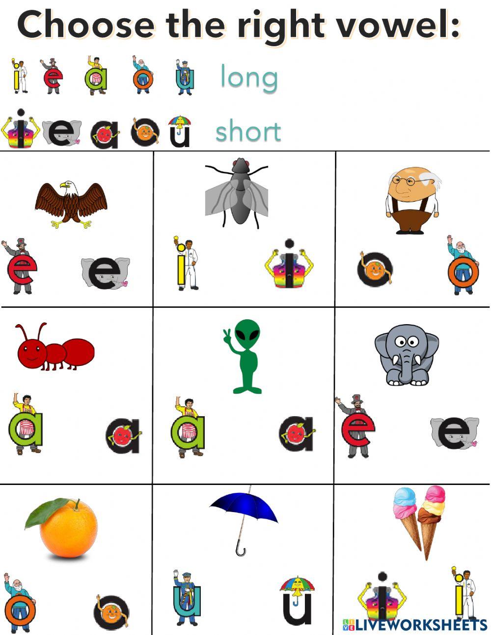 Vowel and blends worksheet | Live Worksheets
