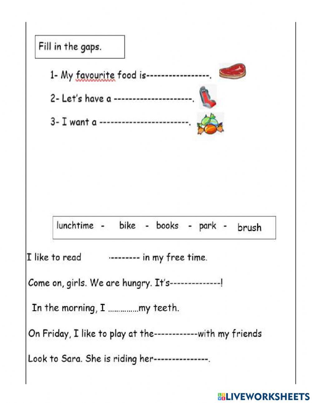 Final revision 25 fill worksheet | Live Worksheets